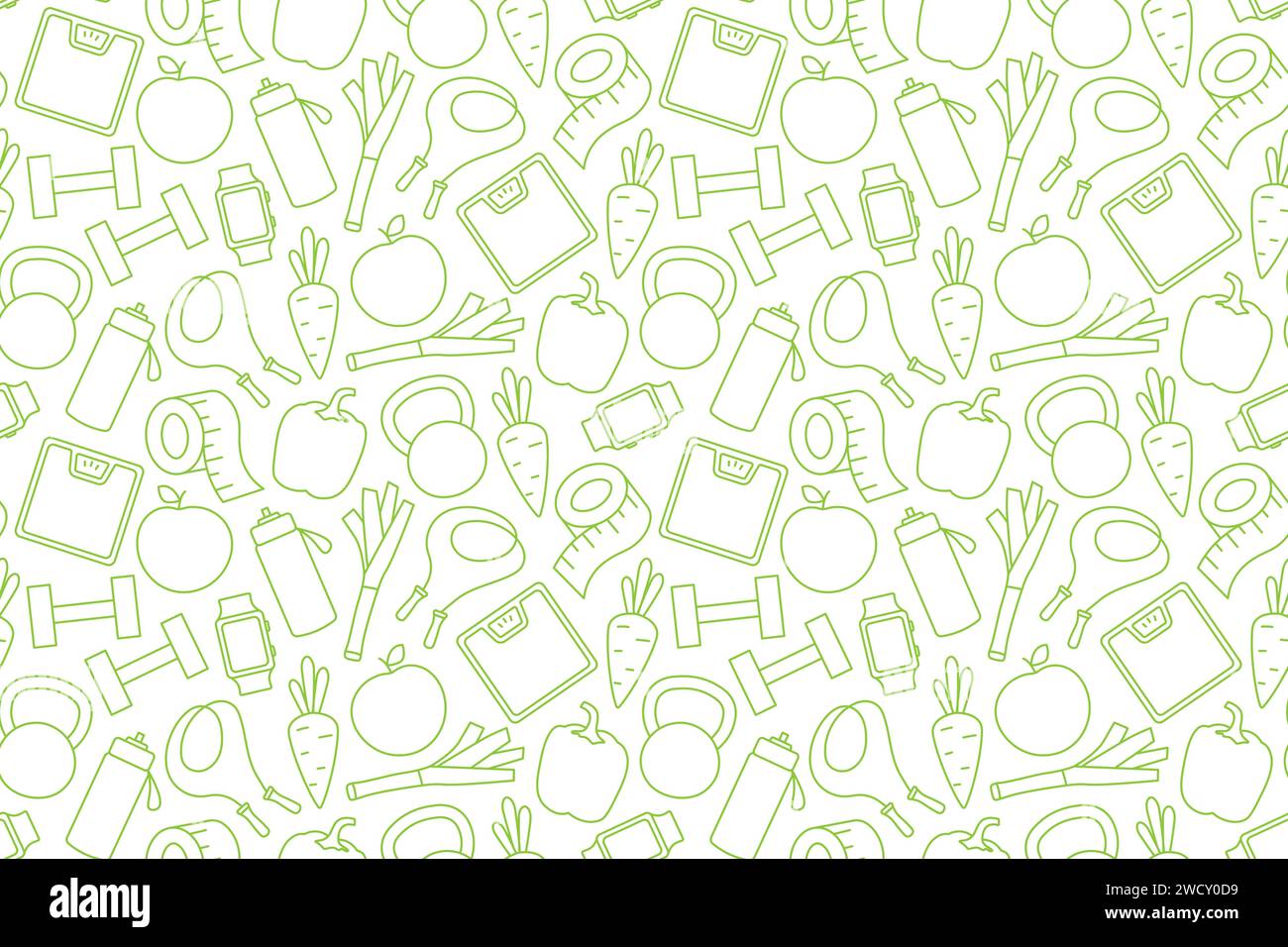 diet, fitness, healthy lifestyle seamless pattern- vector illustration ...