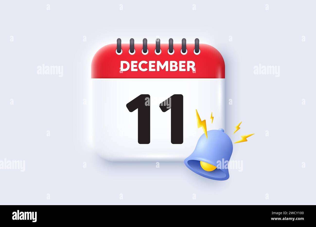 11th day of the month icon. Event schedule date. Calendar date 3d icon ...