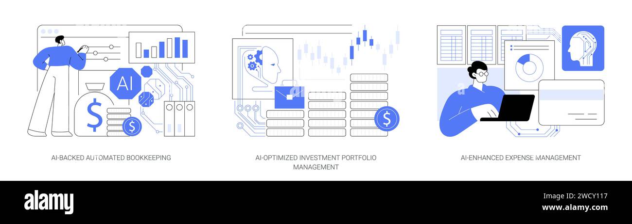 Artificial Intelligence for financial management abstract concept ...