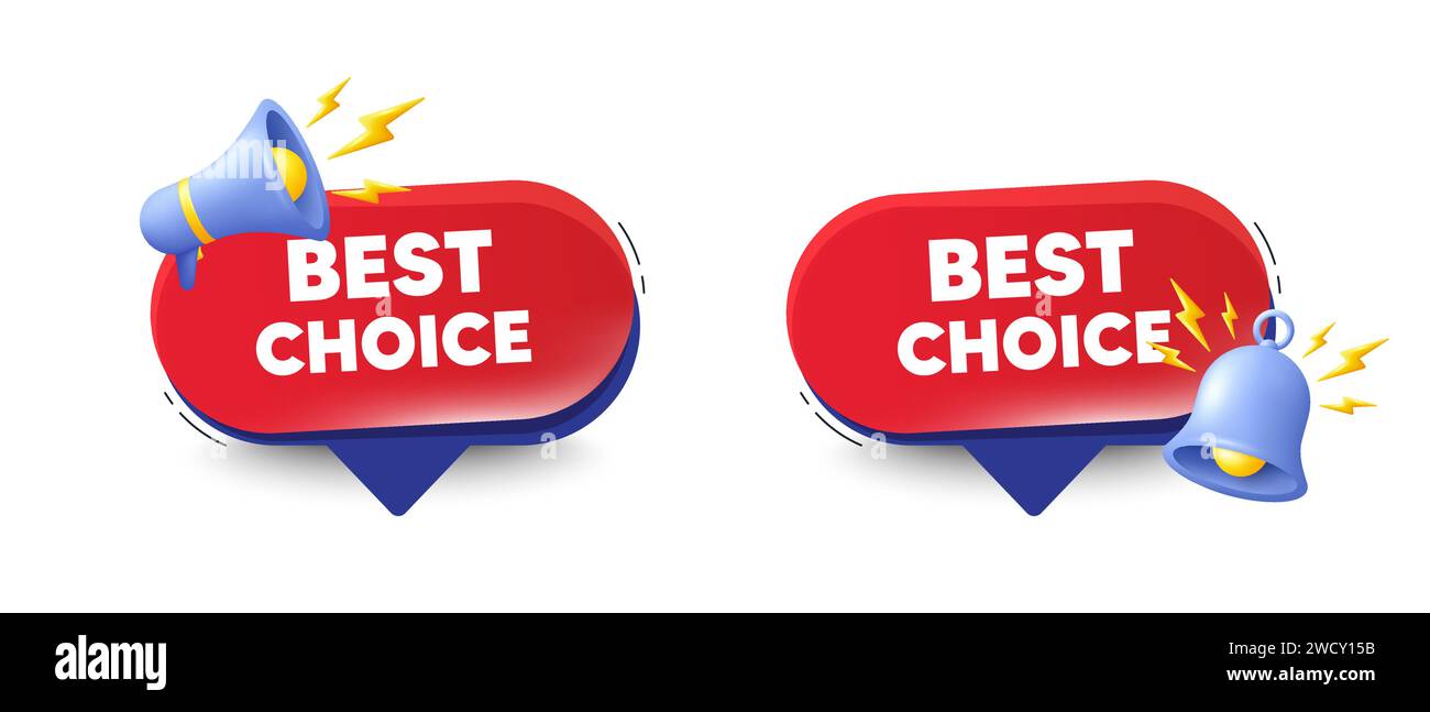 Best choice tag. Special offer sale sign. Red speech bubbles. Vector ...