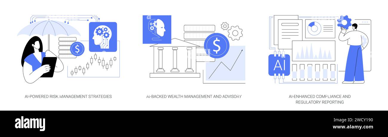 Accounting and Financial Management with AI abstract concept vector ...