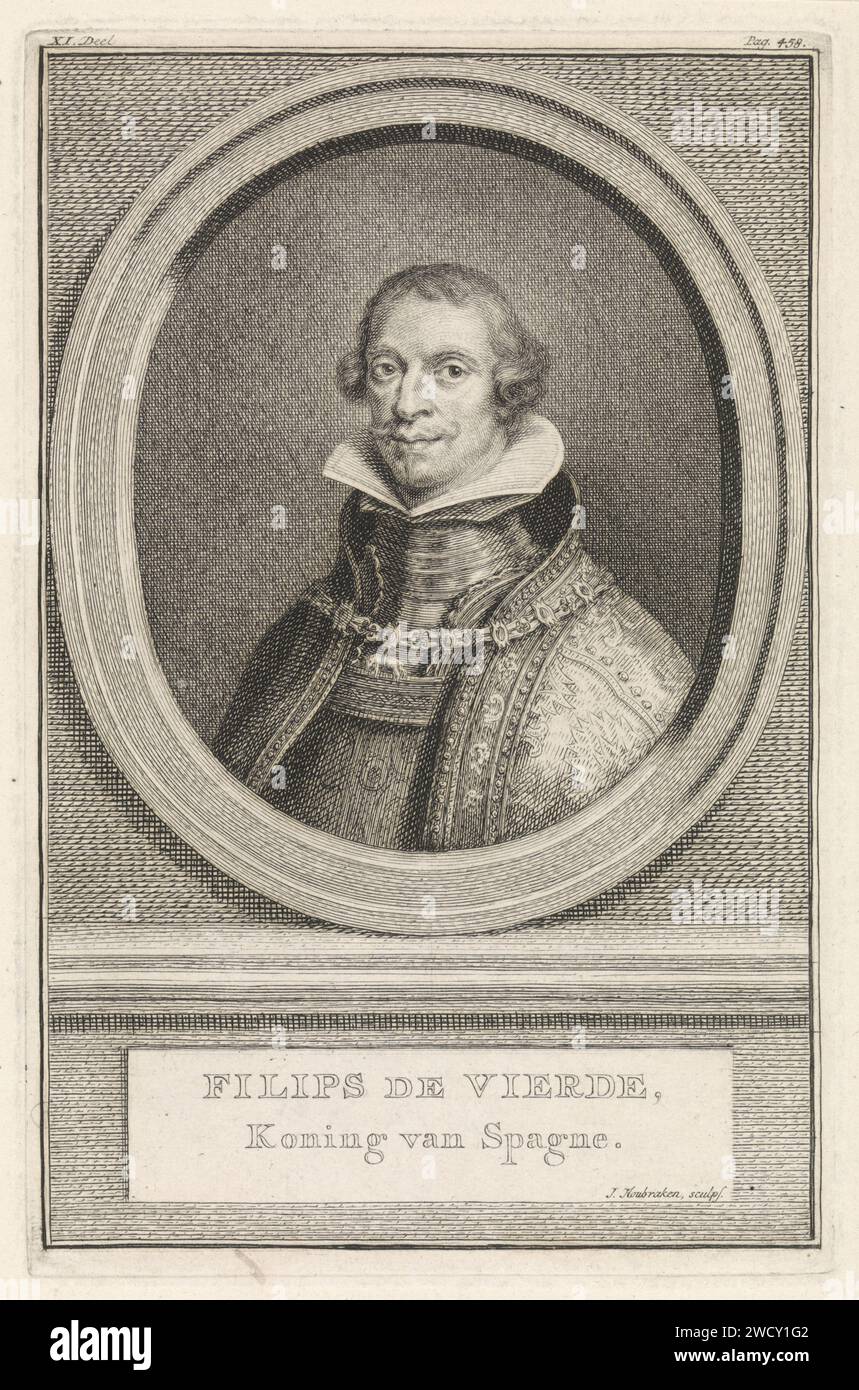 Portrait of Philip IV, King of Spain, Jacob Houbraken, 1790 - 1796 ...