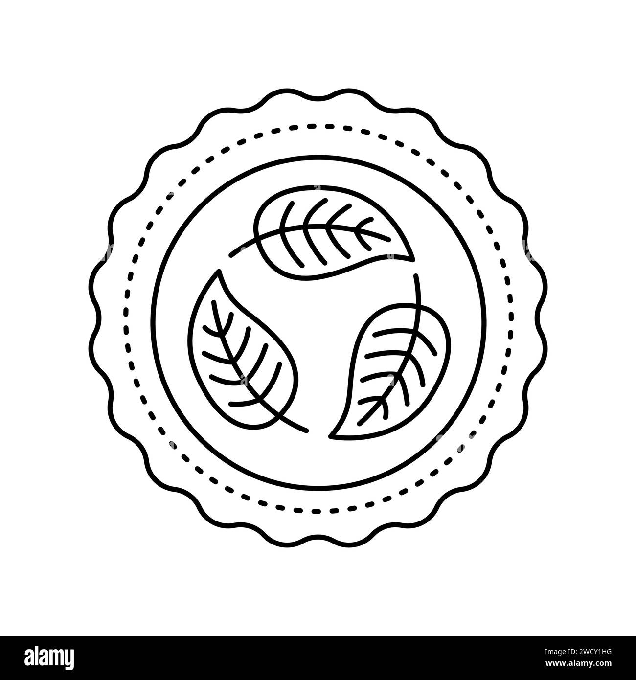 Biodegradable logo color line icon. Composting. Vector isolated element ...