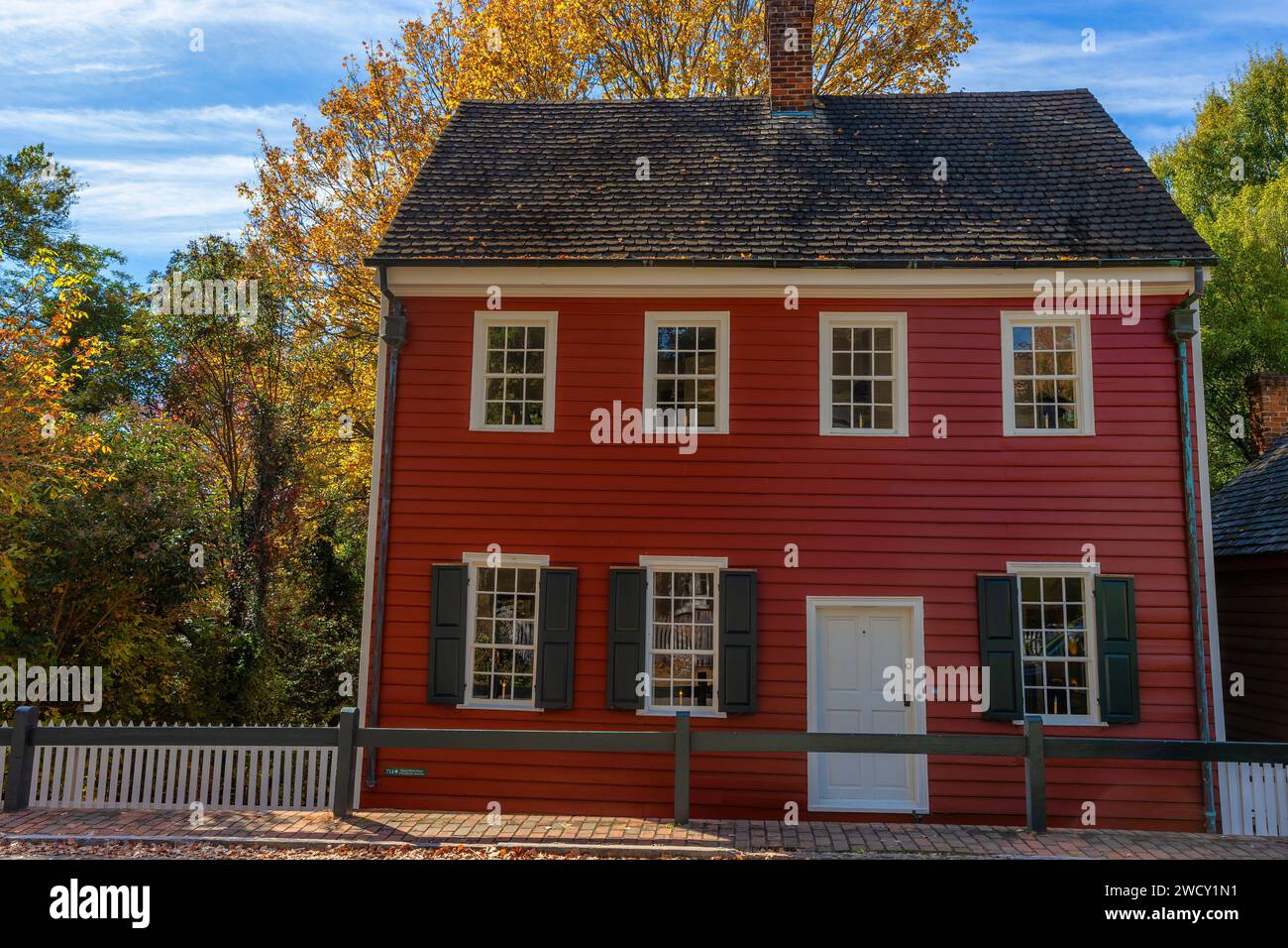 Old Salem, North Carolina, USA - October 26, 2023: Samuel Shultz House ...