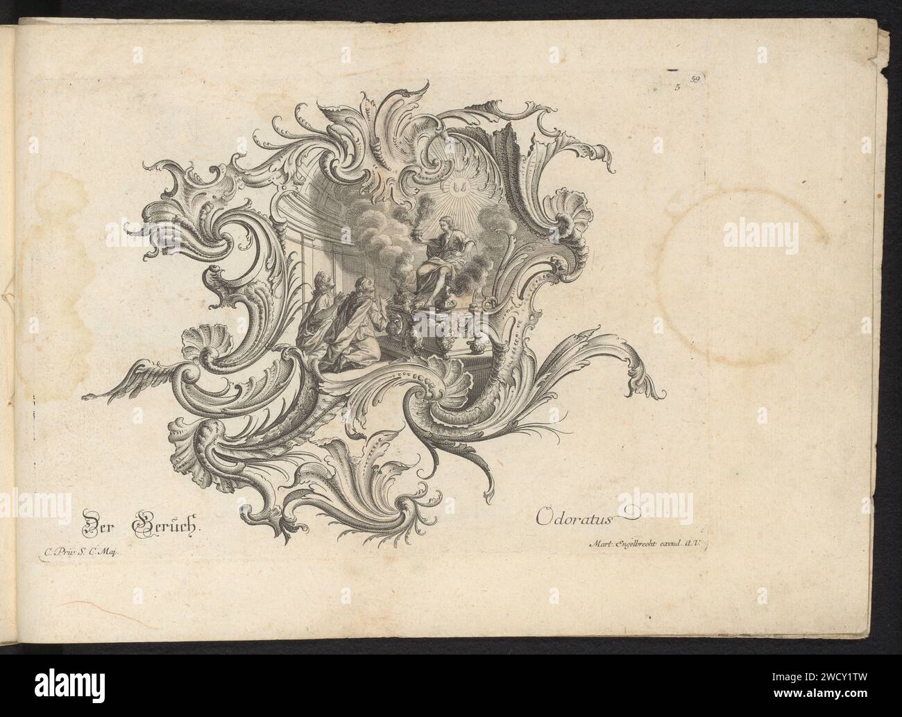 Rek, Johann Georg Pintz, After Johann Rump, 1712 - 1755 print Rocaille ...