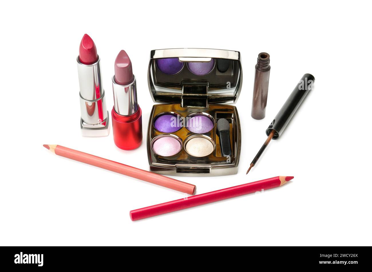 Set of decorative cosmetics Isolated on a white background Stock Photo ...