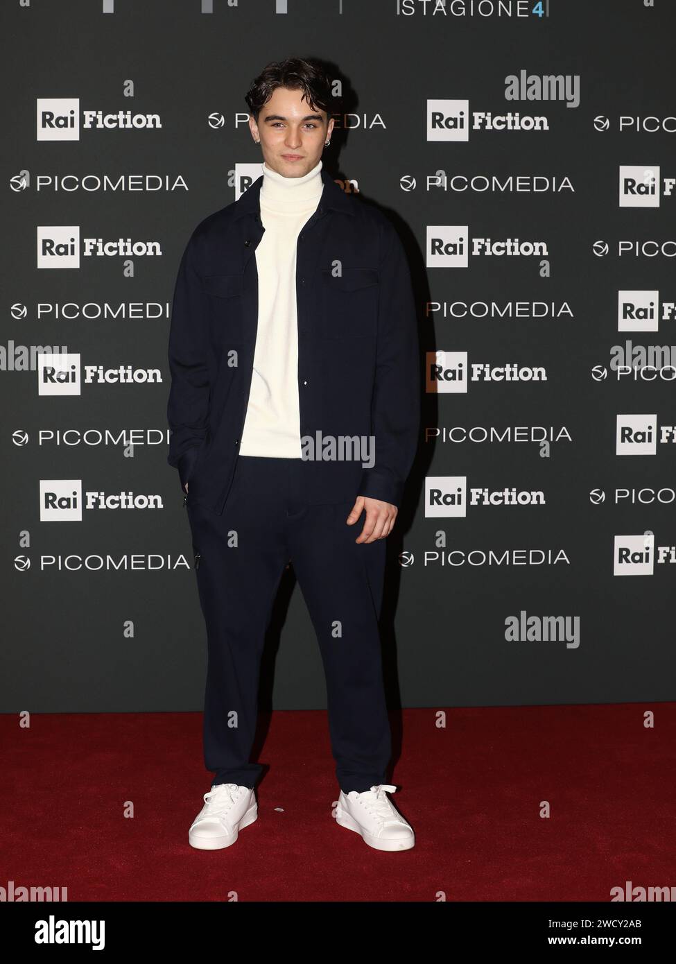 Naples, Italy. 17th Jan, 2024. Naples, Rai center, photocall for the TV ...