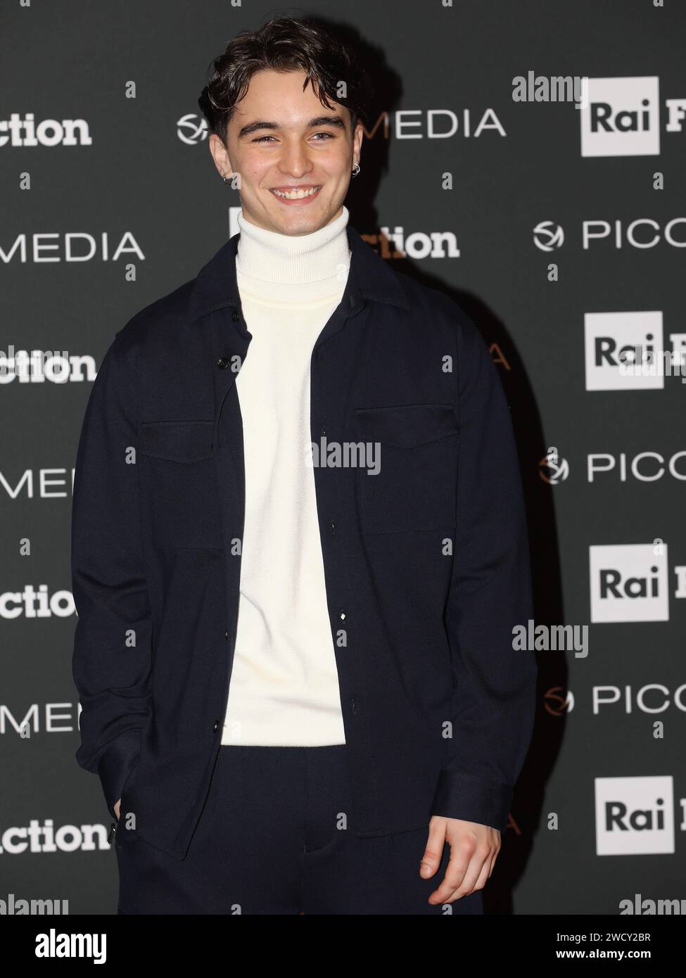 Naples, Italy. 17th Jan, 2024. Naples, Rai center, photocall for the TV ...