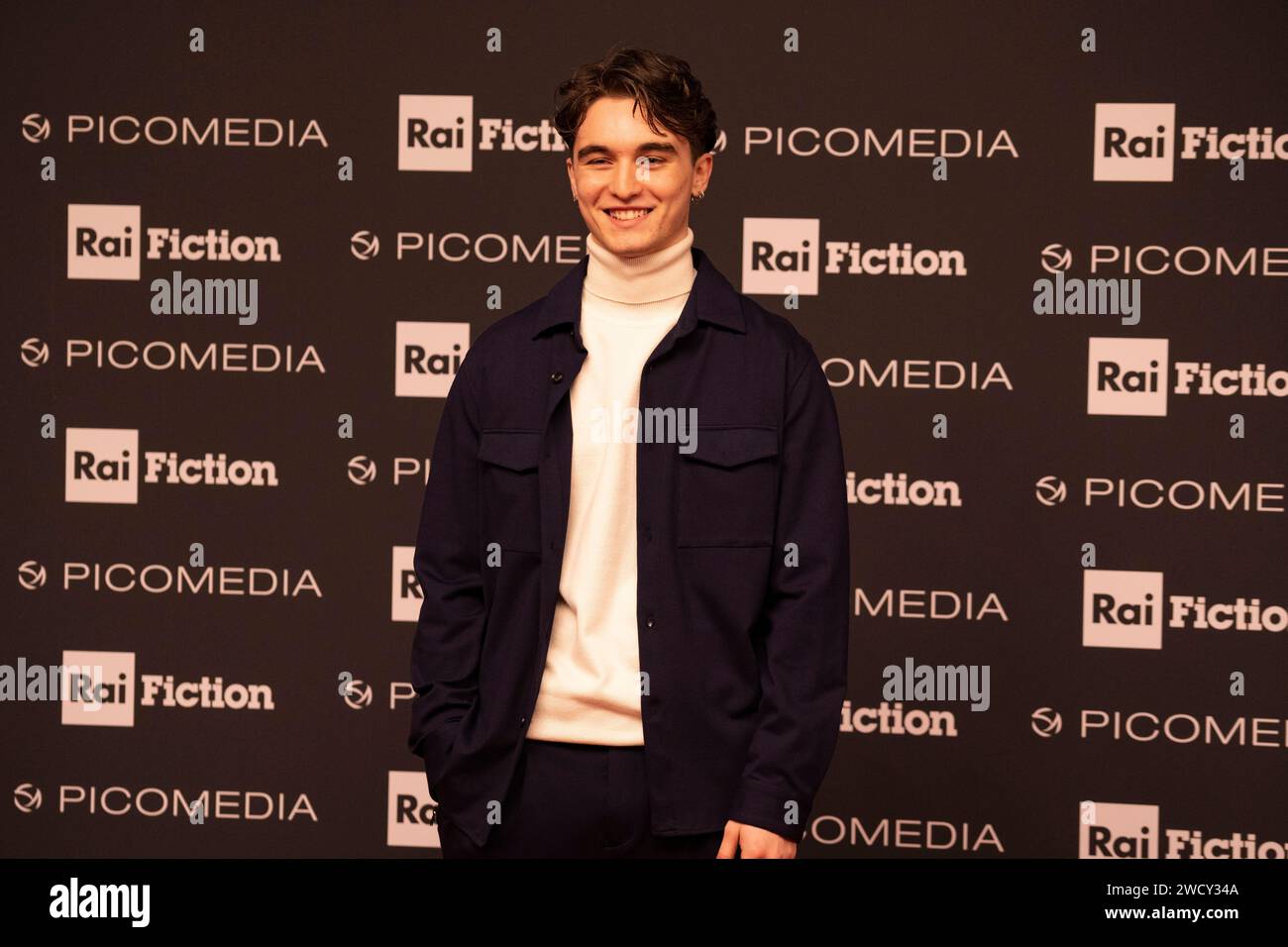 Naples, Italy. 17th Jan, 2024. Luca Varone attends the serial TV ...
