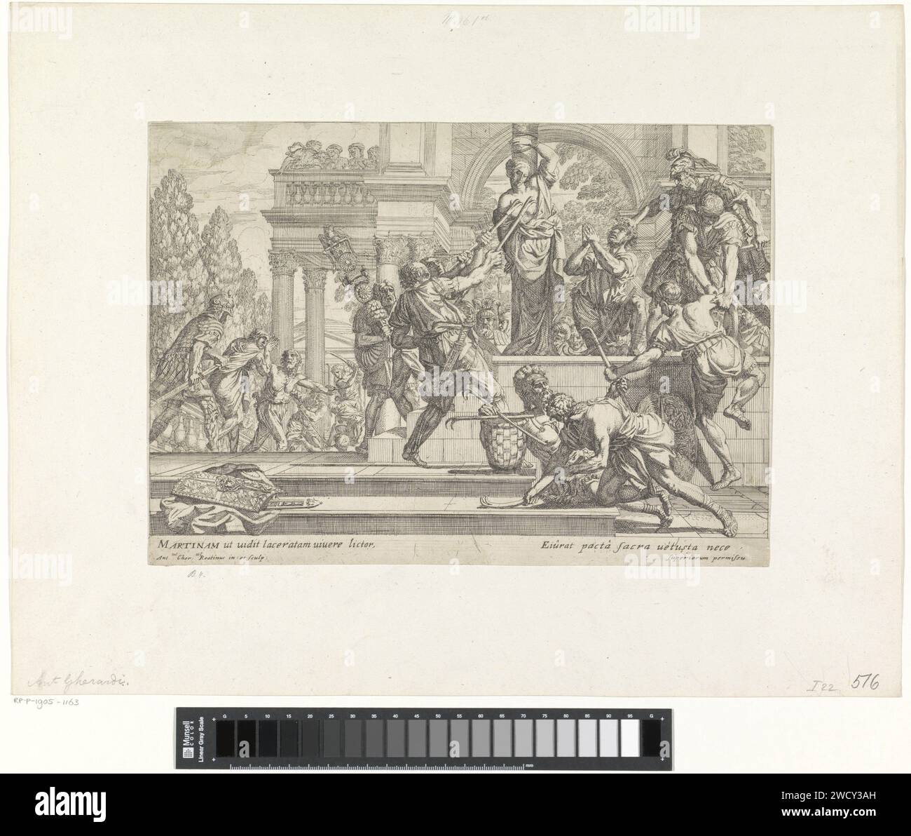 Saint Martina is being skinned, Antonio Gherardi, 1654 - 1702 print ...
