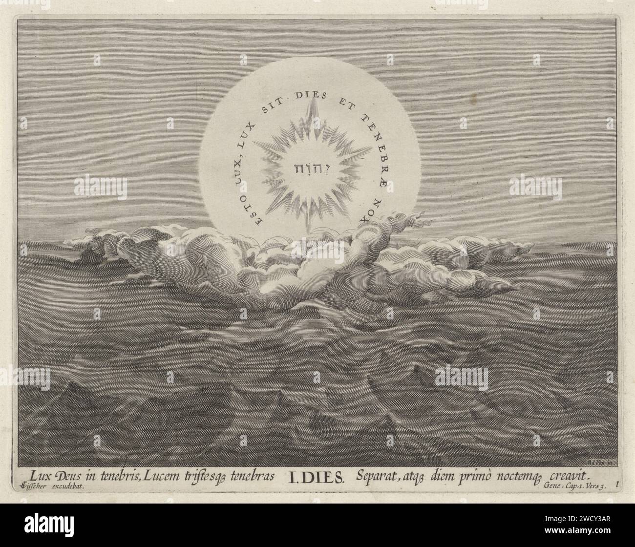 Creation of light and darkness, Anonymous, After Johann Sadeler (I ...