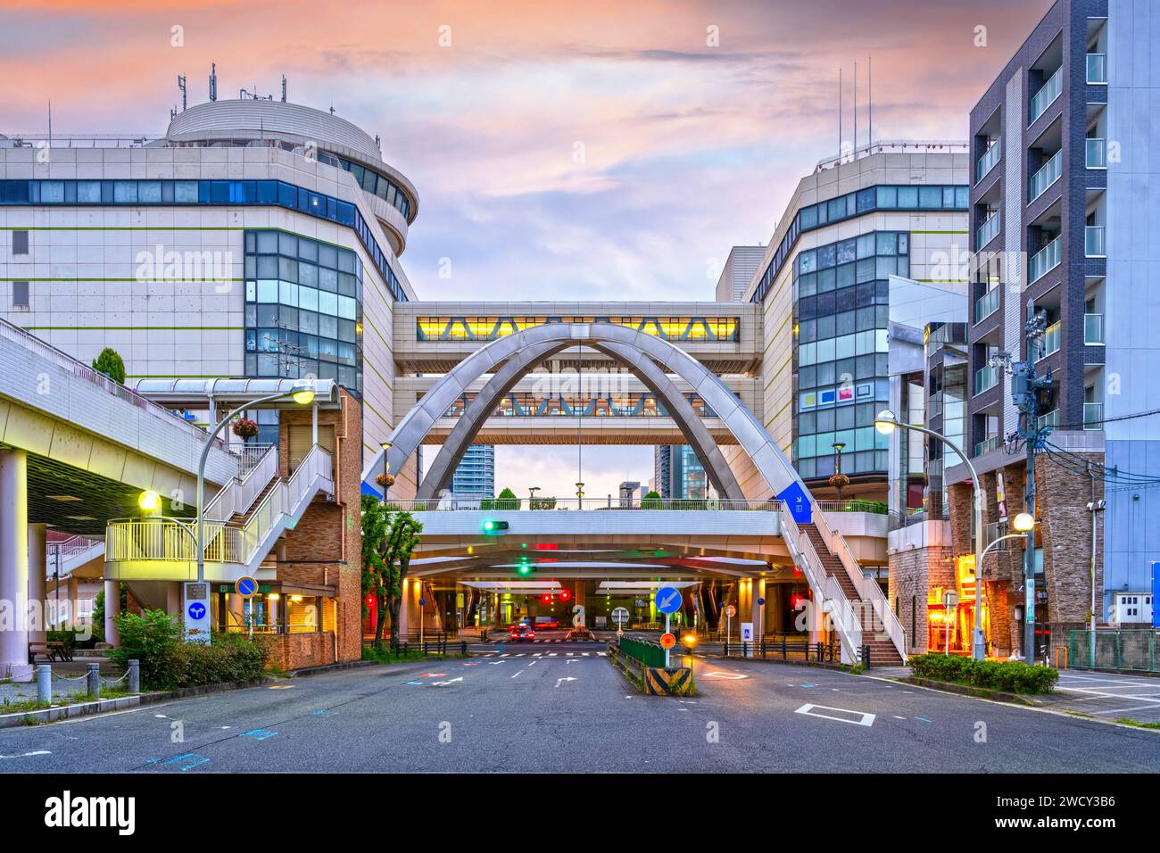 Toyota-shi, Aichi, Japan cityscape at the station at dawn Stock Photo ...