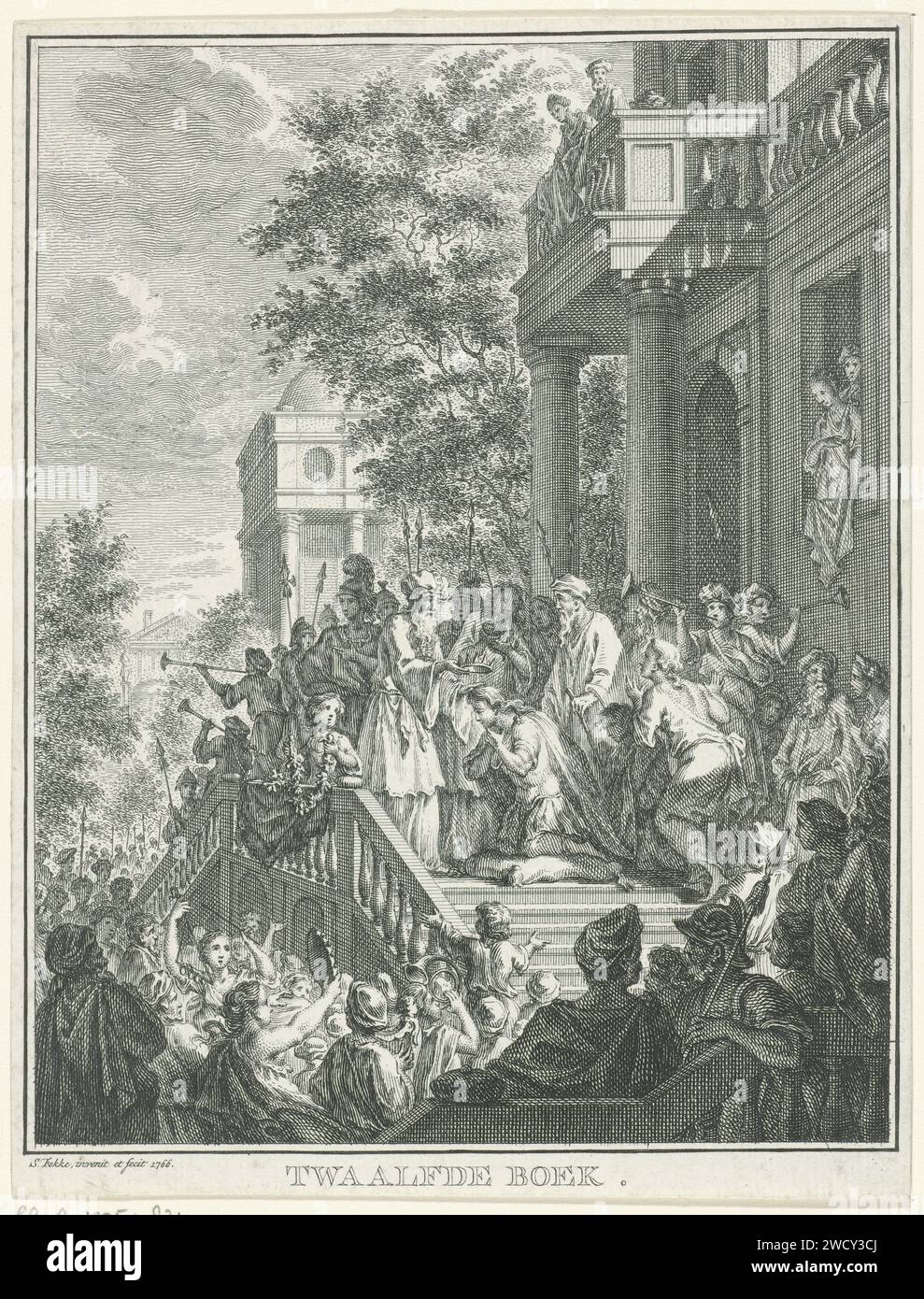 David crowned King in Hebron, Simon Fokke, 1766 print David was ...