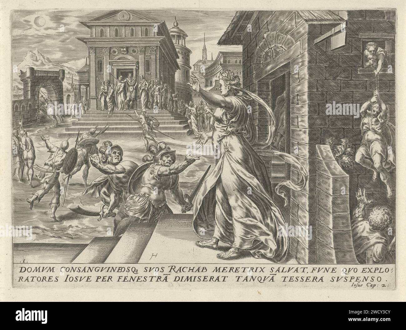 Rachab lets the spies escape through the window, Harmen Jansz Muller ...