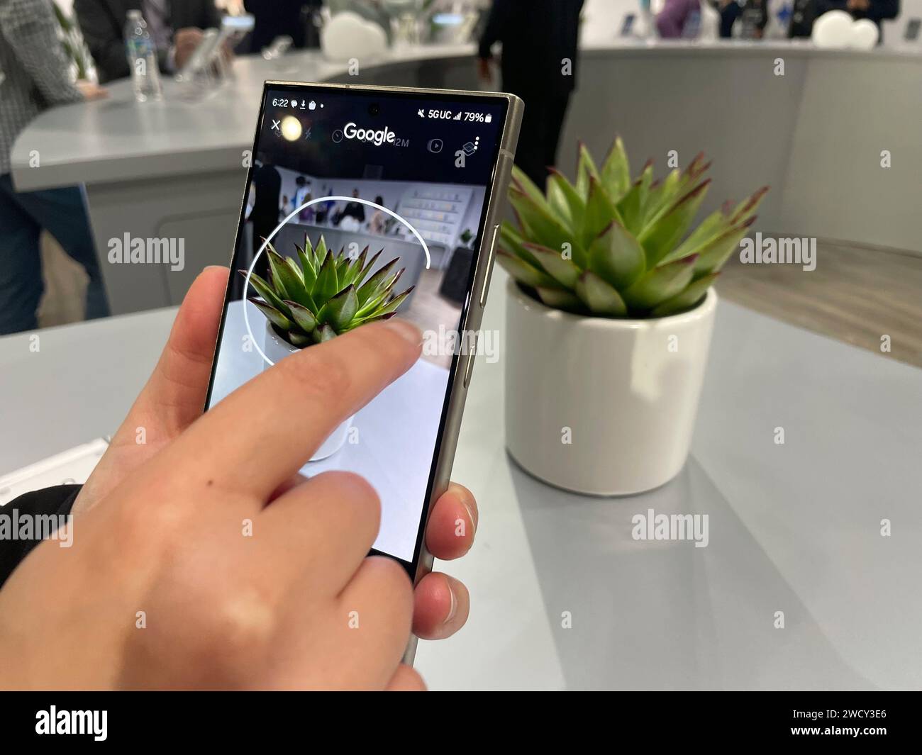 The new line-up of Samsung Galaxy S24 phones on display at a preview ...