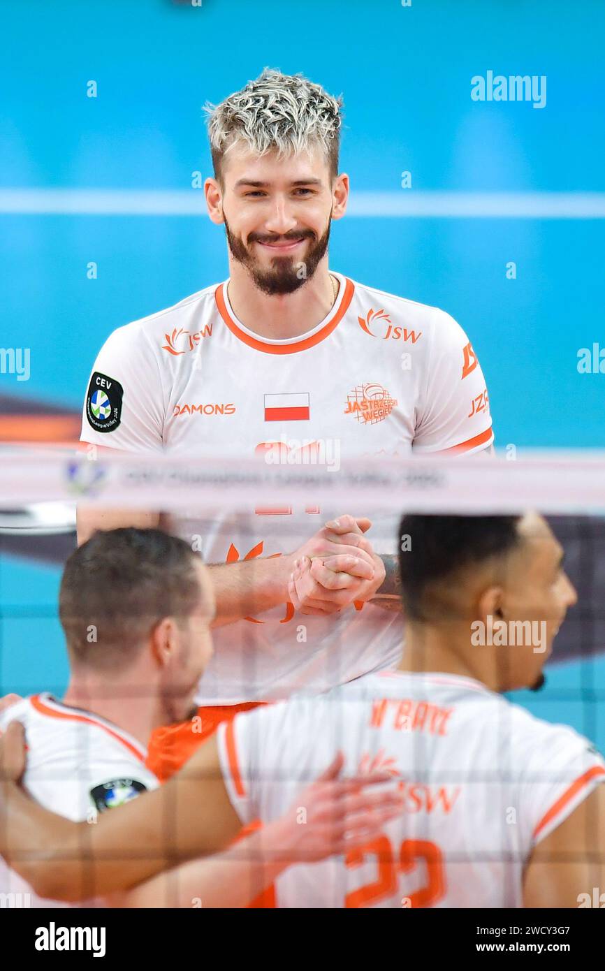 Jastrzebie Zdroj, Poland. 17th Jan, 2024. Tomasz Fornal during the CEV ...