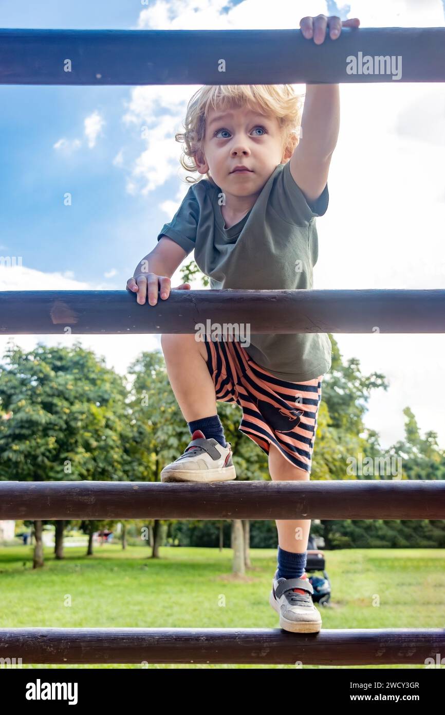 Child ladder hi-res stock photography and images - Alamy