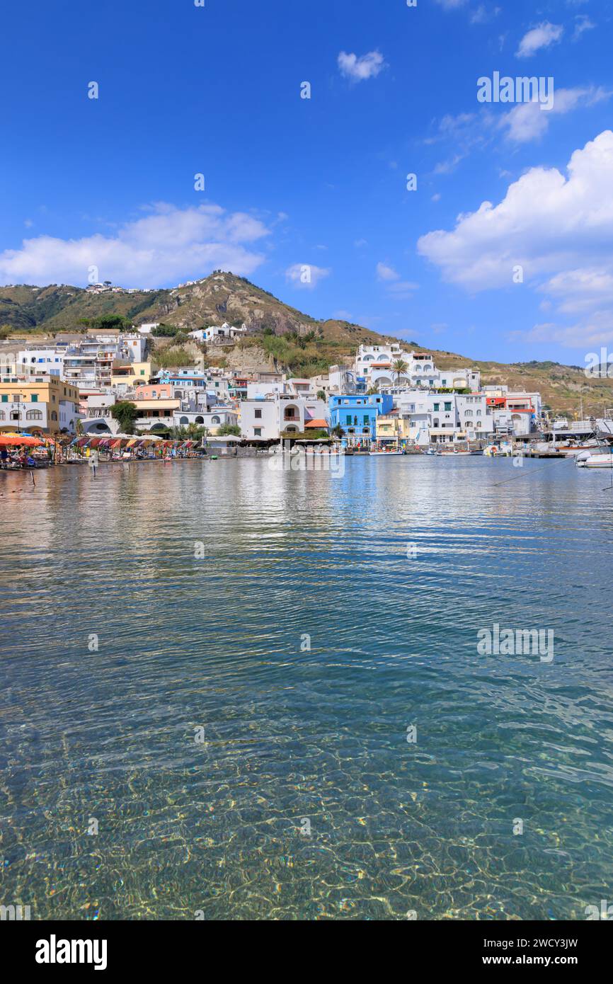 View of SantAngelo, a charming fishing village and popular tourist ...