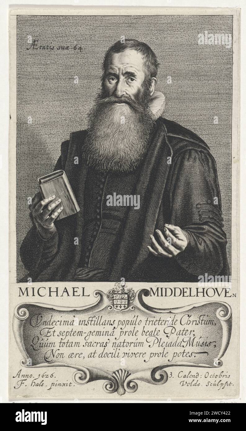 Portrait of Michiel Jansz. Van Middelhoven, Jan van de Velde (II ...