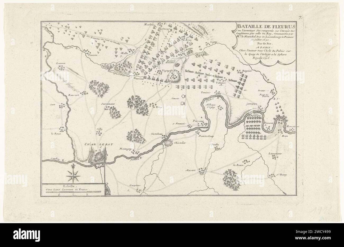 Map of the battle of fleurus hi-res stock photography and images - Alamy