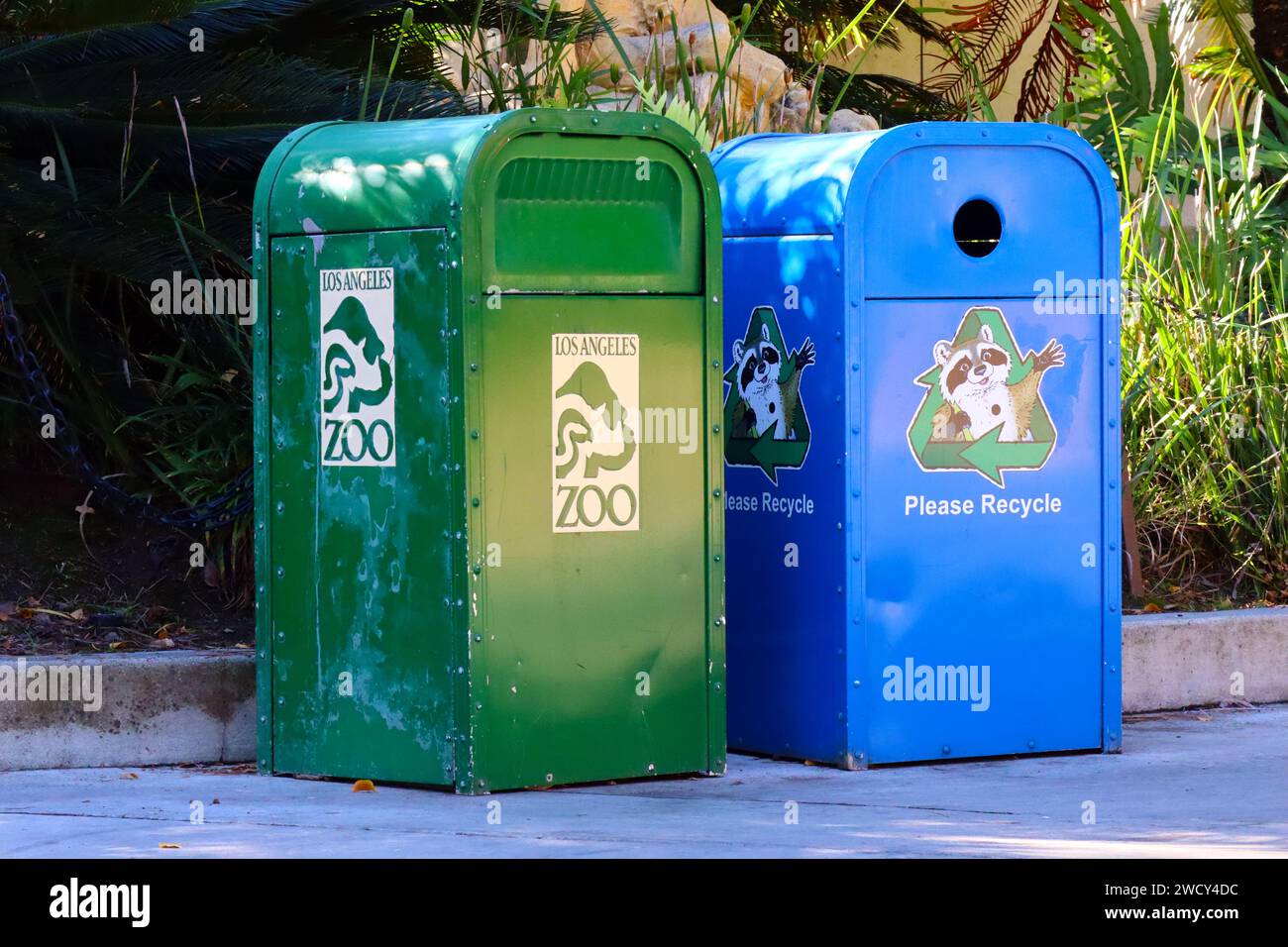 Los Angeles, California: Detail of the Los Angeles Zoo and Botanical ...