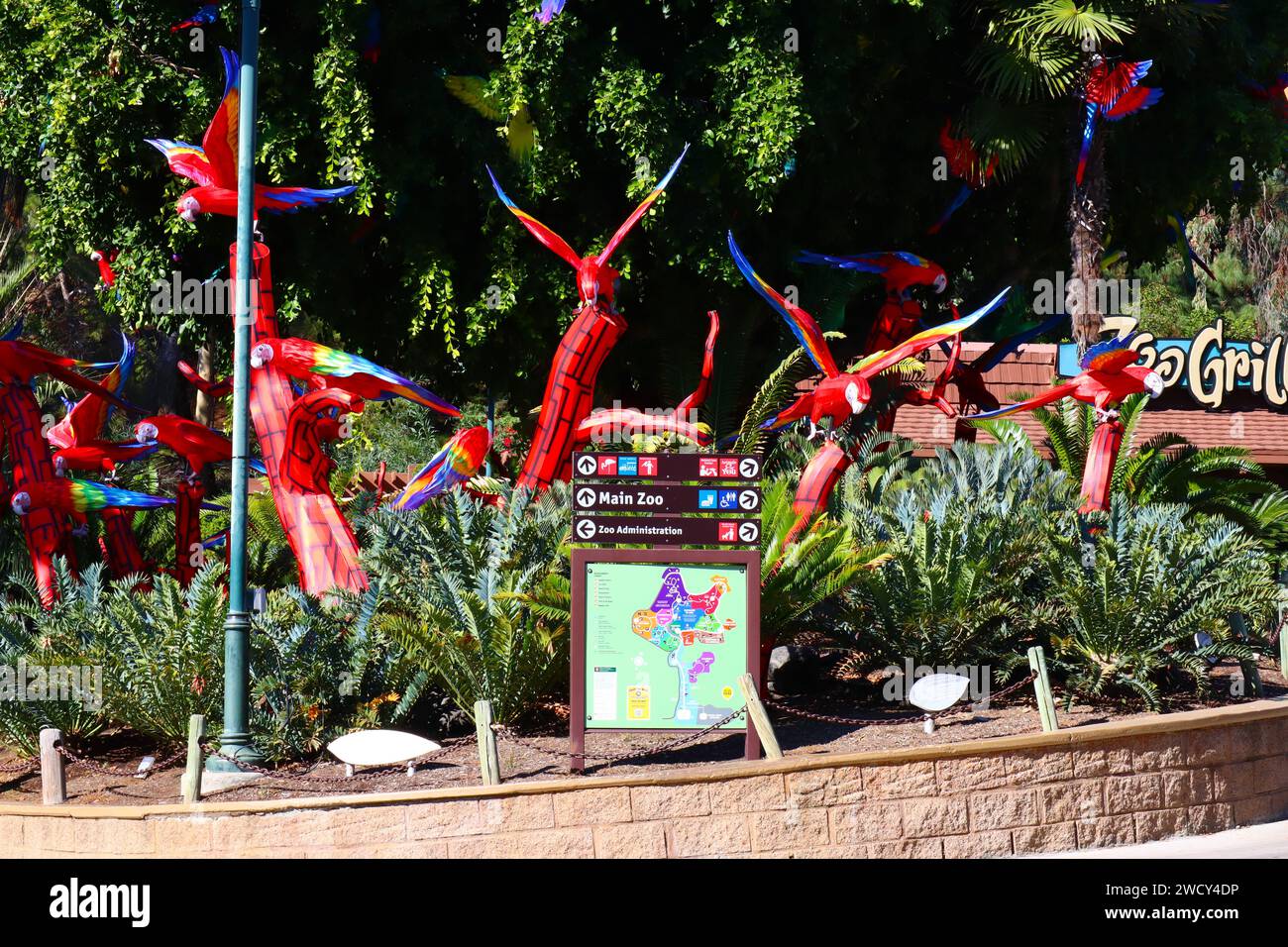 Los Angeles, California: Detail of the Los Angeles Zoo and Botanical Gardens at 5333 Zoo Dr, Los ...