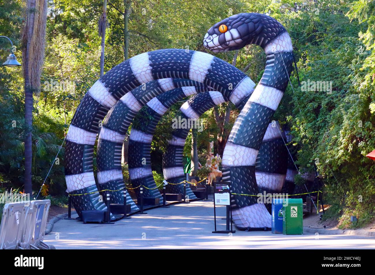 Los Angeles, California: Detail of the Los Angeles Zoo and Botanical ...