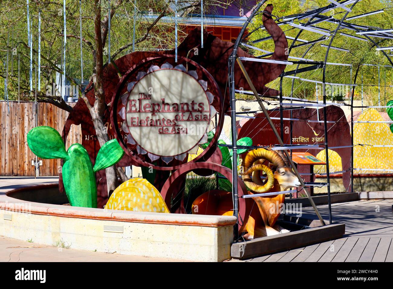 Los Angeles, California: Detail of the Los Angeles Zoo and Botanical ...