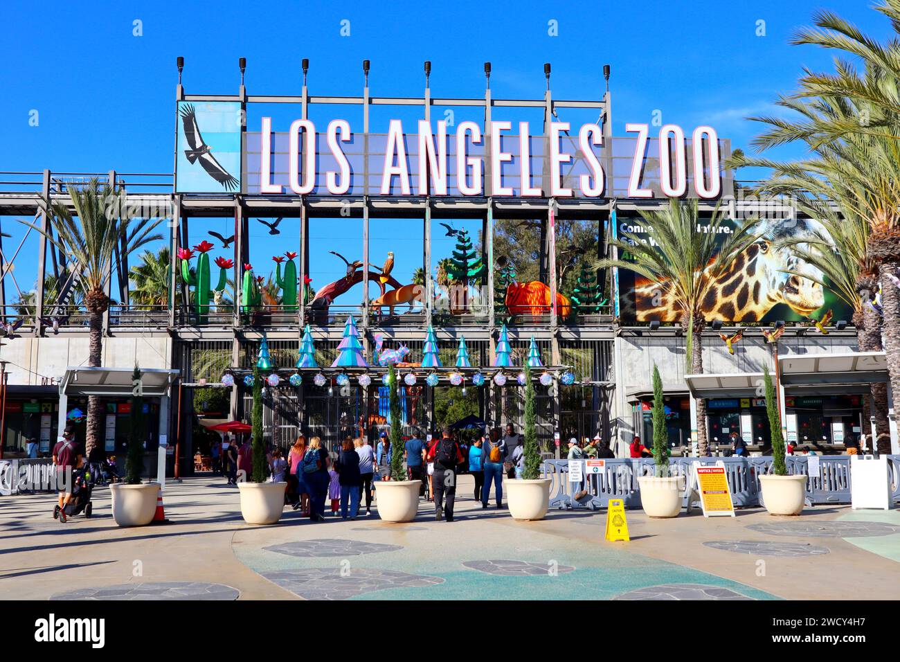 Los Angeles, California: Detail of the Los Angeles Zoo and Botanical ...