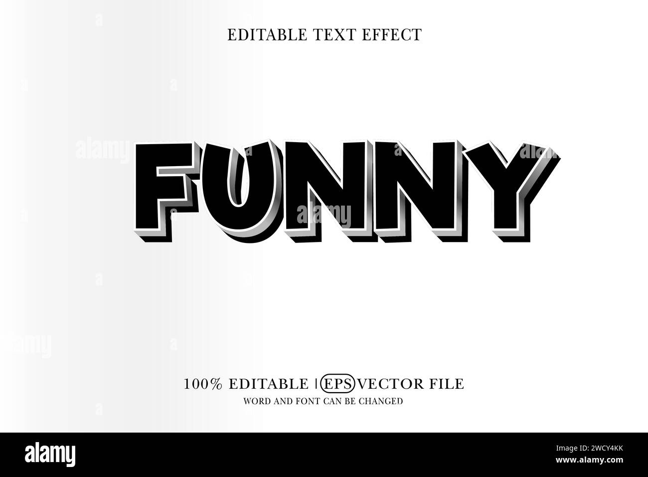 Editable Vector Illustration Text Style And 3d Text Effects Template