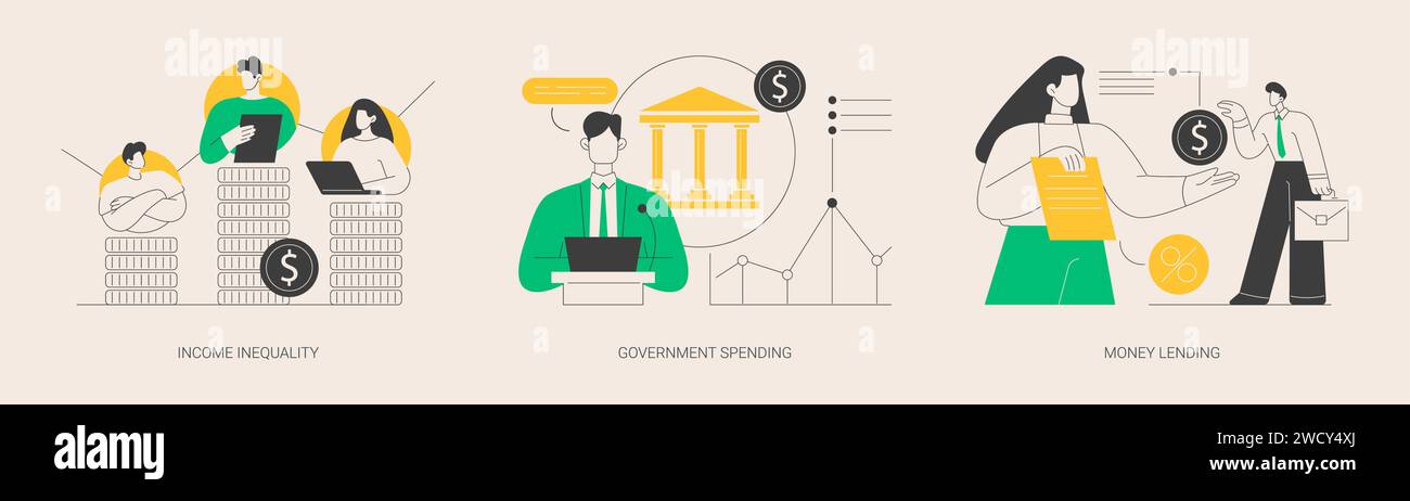 Money distribution abstract concept vector illustrations Stock Vector ...