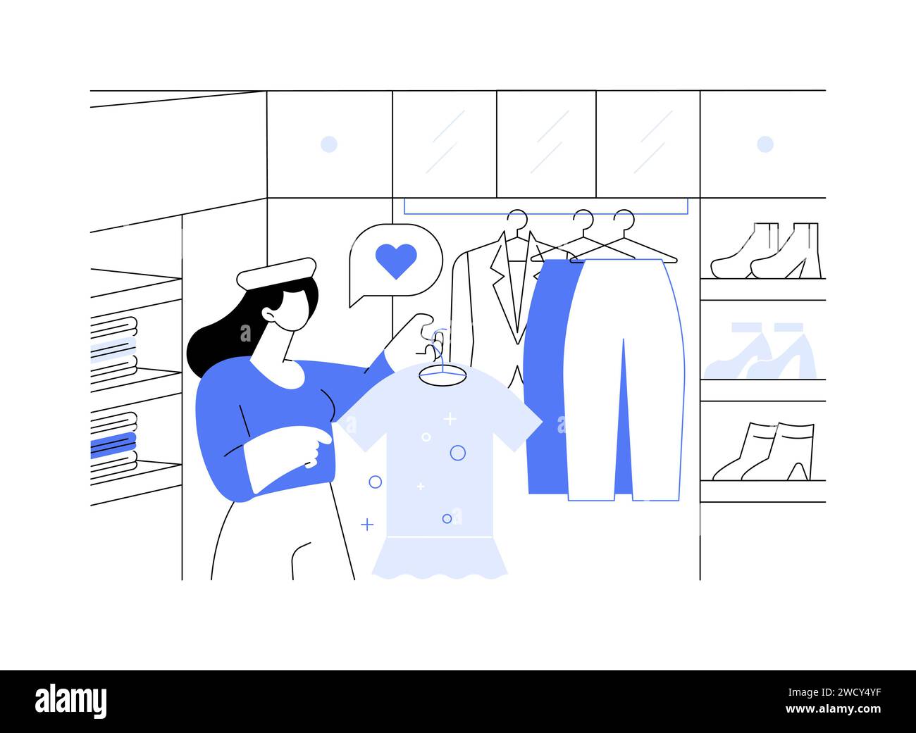 Professional organizer isolated cartoon vector illustrations Stock ...