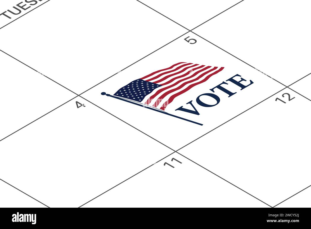 Elections reminder icon. Calendar with american star symbol Stock ...
