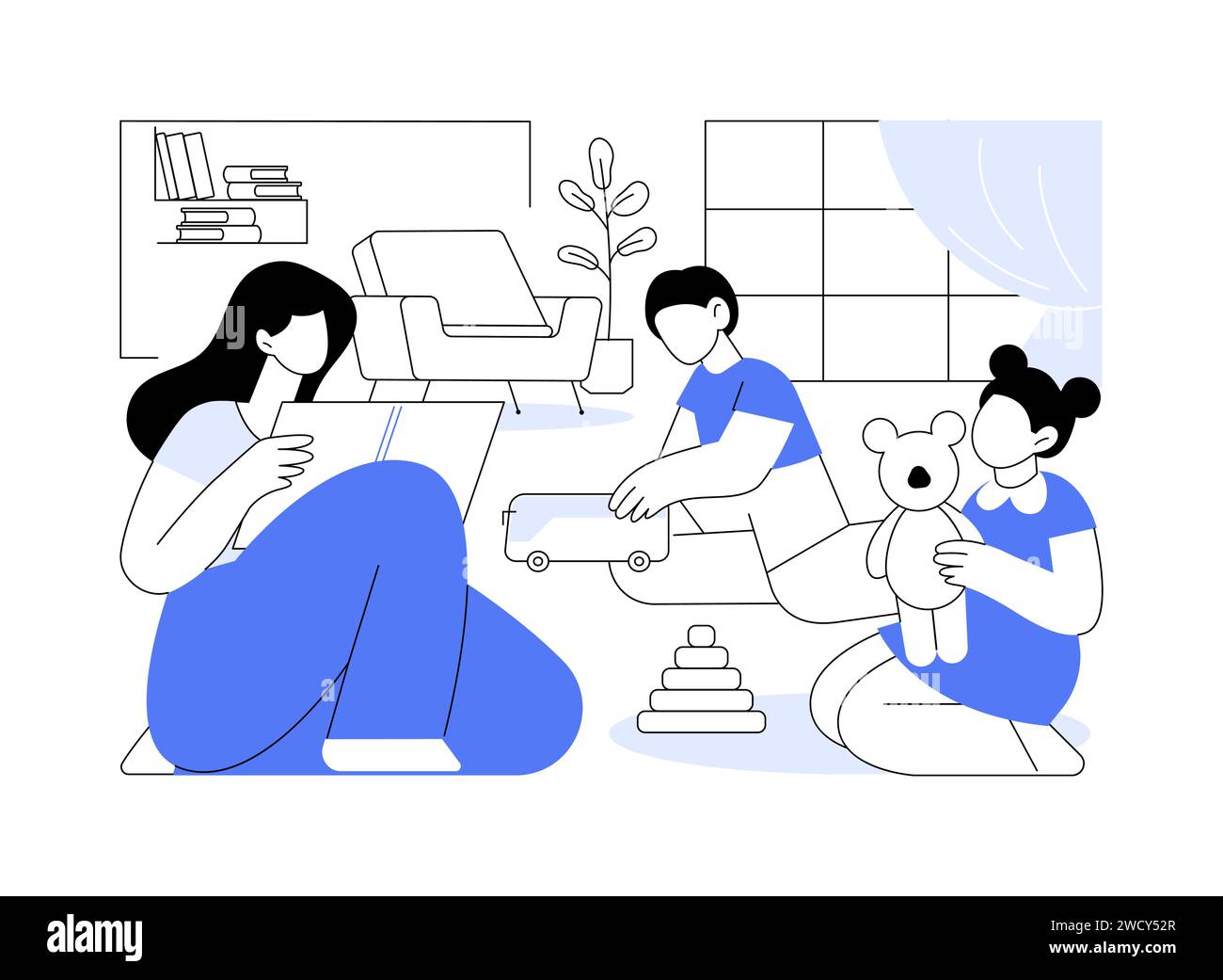 Nanny isolated cartoon vector illustrations Stock Vector Image & Art ...