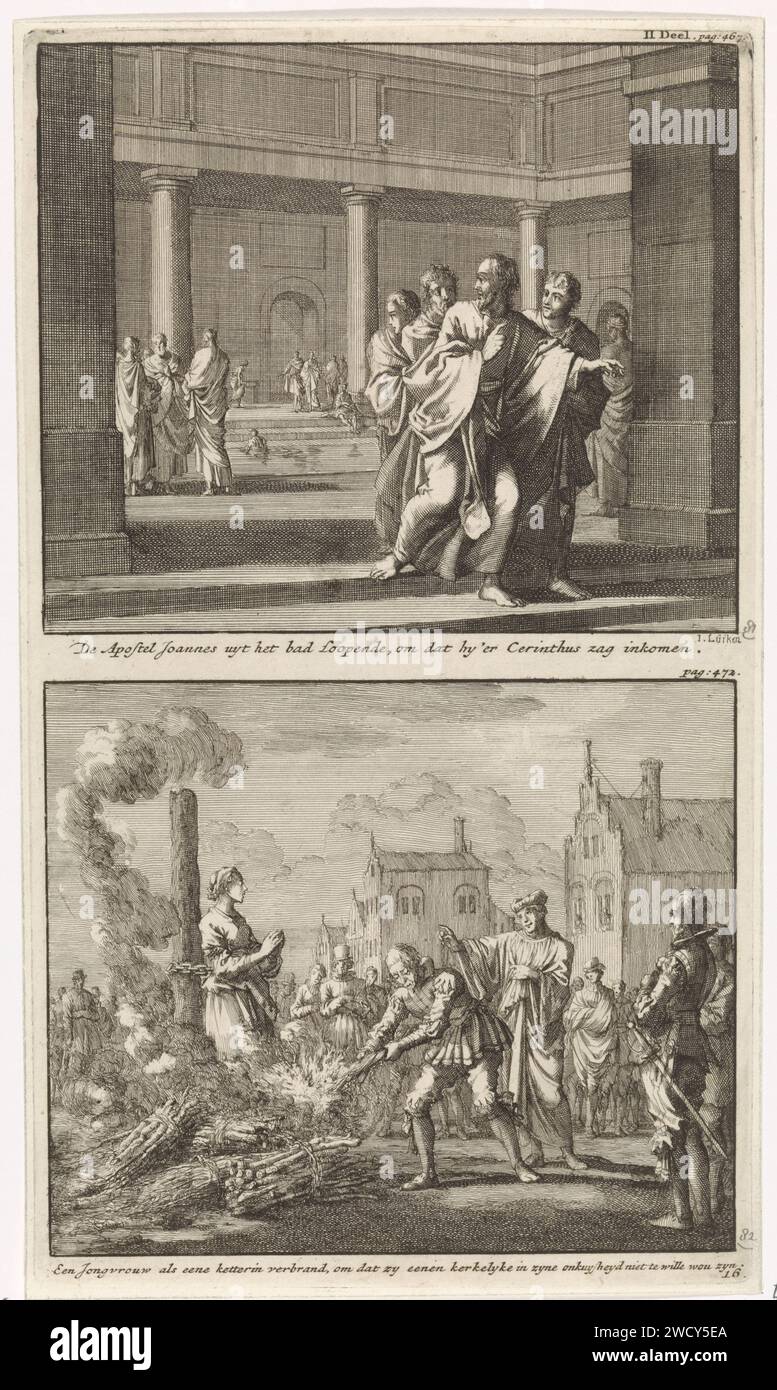 Johannes and the heretic Cerinthus in the bathhouse and the burning of ...