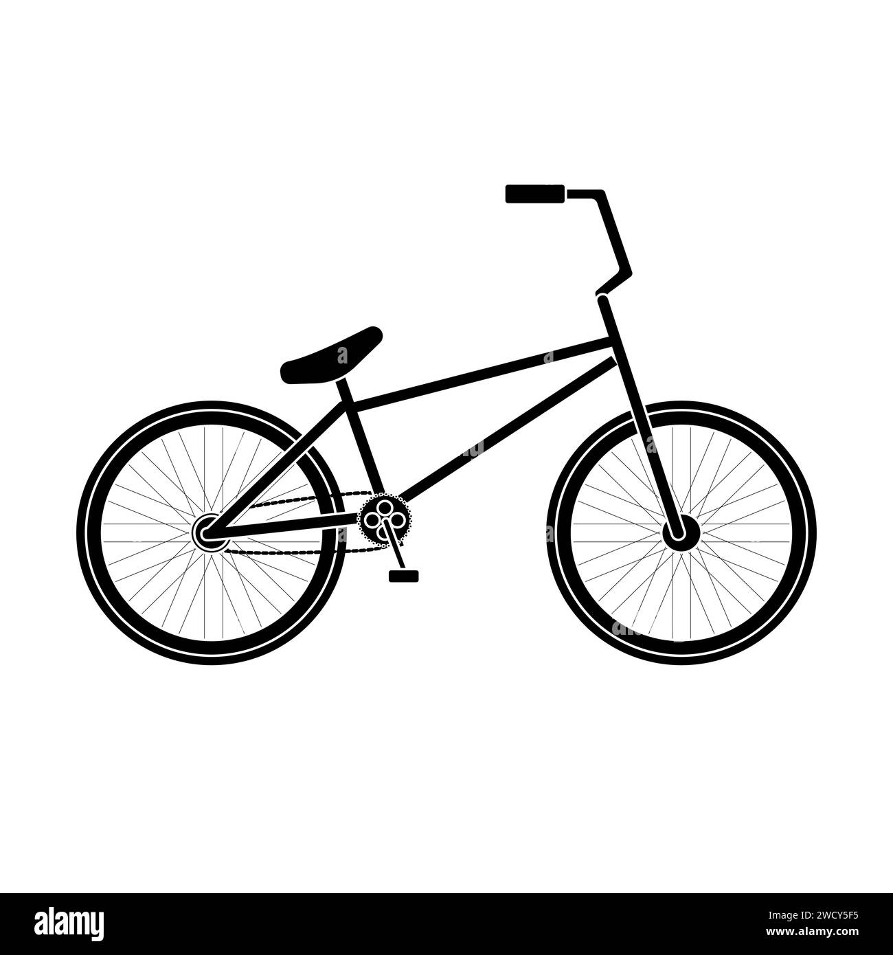 Vector flat bmx bicycle isolated on white background Stock Vector Image ...