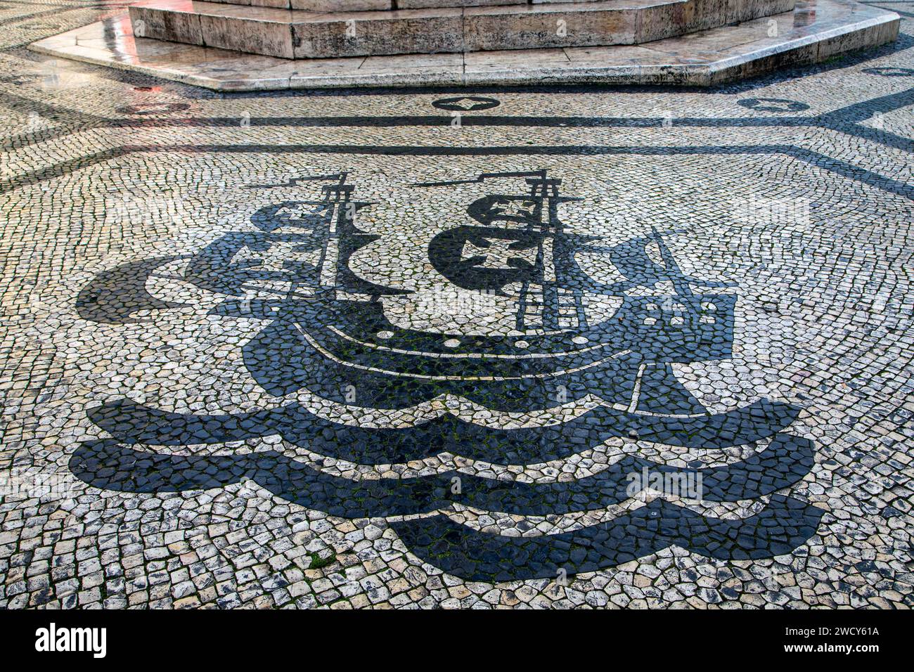 Tile inspired by Roman mosaics, in the traditional Portuguese ...