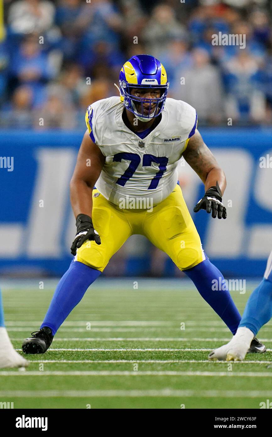 Los Angeles Rams offensive tackle Alaric Jackson (77) during an NFL ...