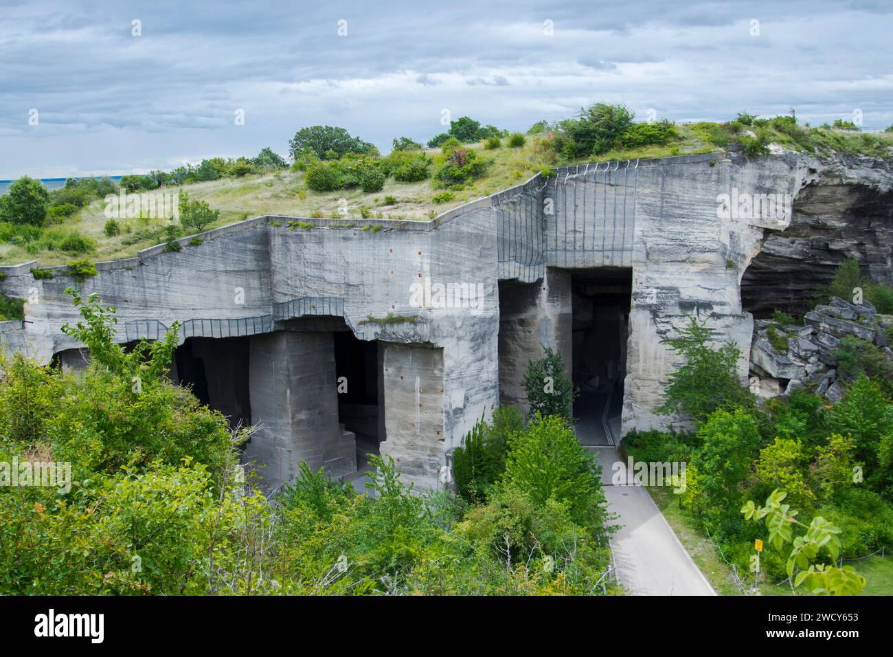 Landscape of the Fertorakos Quarry and Cave Theater Theme Park in ...