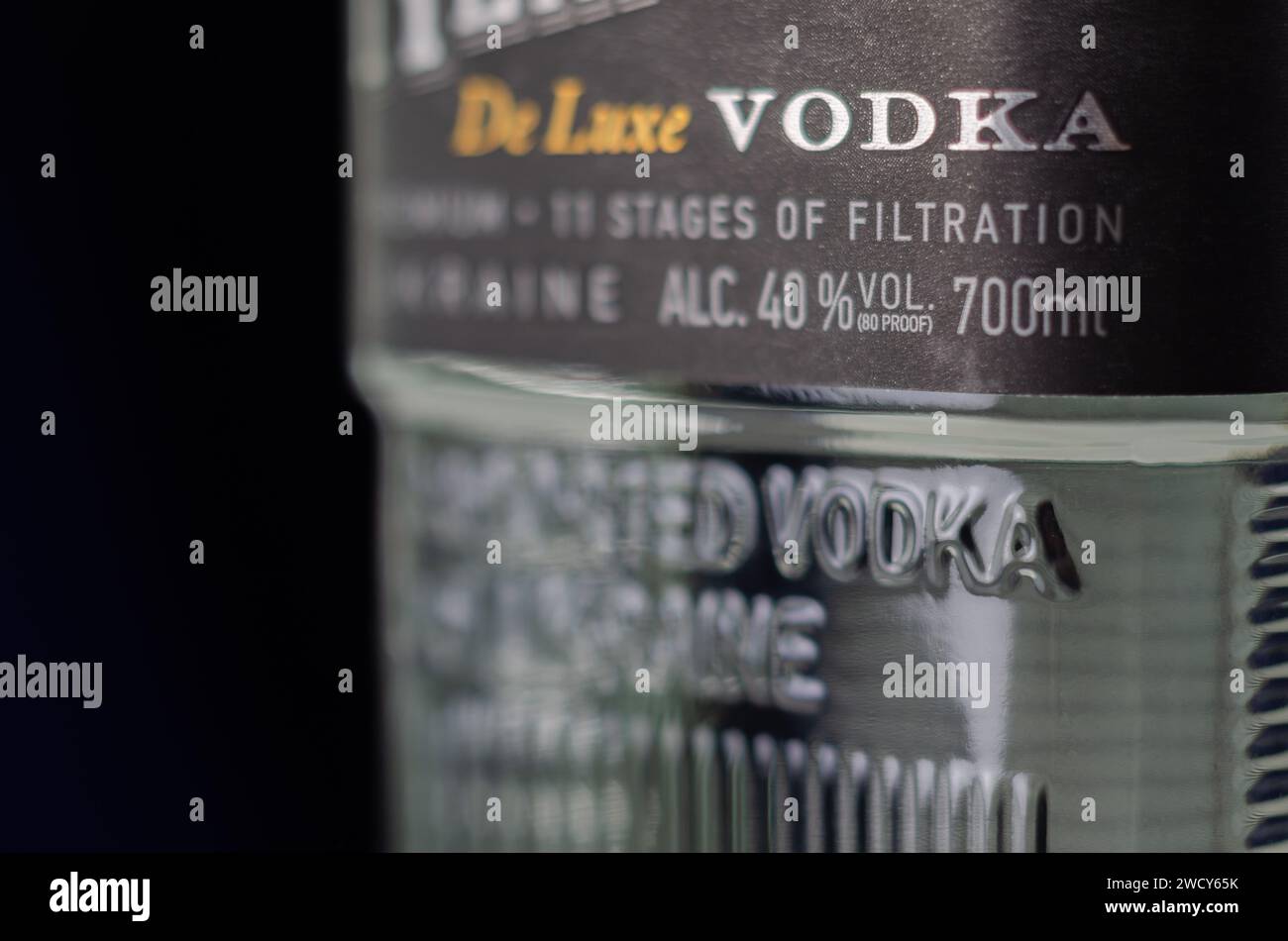 LONDON, UK - 16 JANUARY 2024 Nemiroff is a Ukrainian vodka brand with a ...