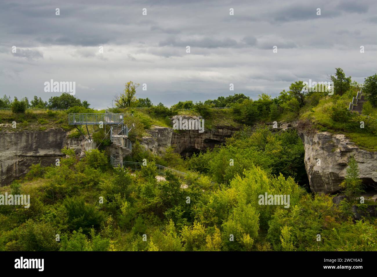 Landscape of the Fertorakos Quarry and Cave Theater Theme Park in ...