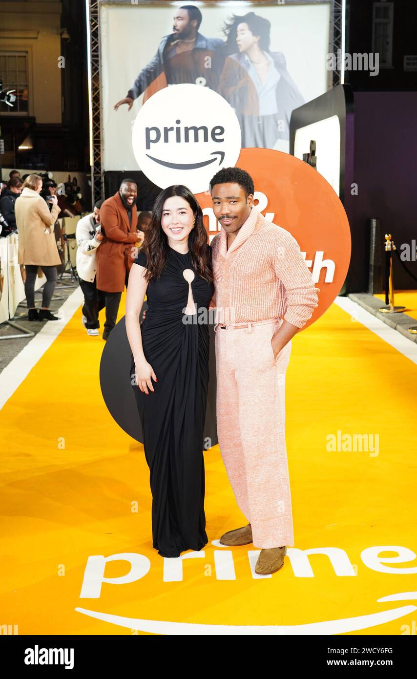 Maya Erskine and Donald Glover attend the UK premiere of Mr & Mrs Smith ...