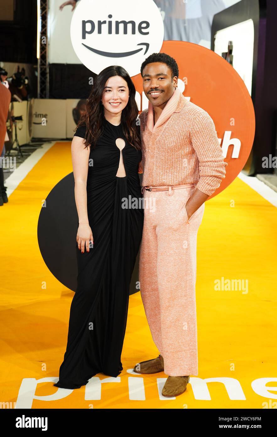 Maya Erskine and Donald Glover attend the UK premiere of Mr & Mrs Smith ...