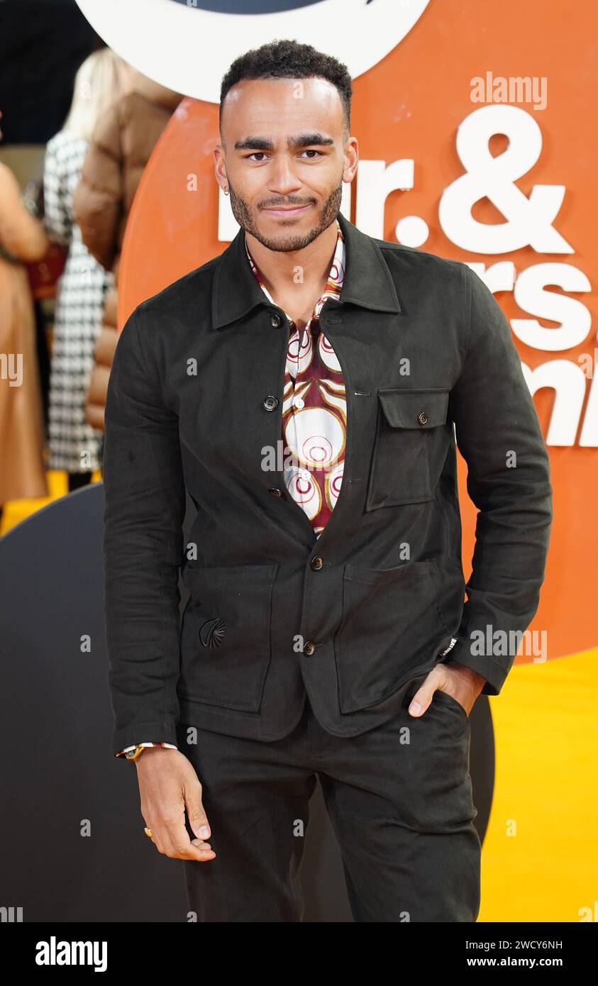 Munya Chawawa attends the UK premiere of Mr & Mrs Smith at the Curzon ...