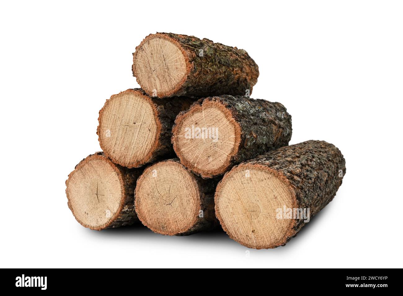 Wood logs pile timber Cut Out Stock Images & Pictures - Alamy