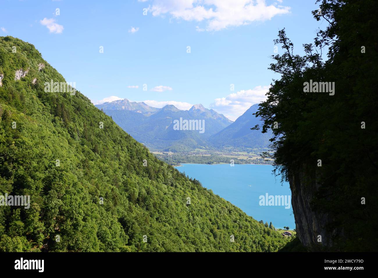 Lake Annecy is a perialpine lake in Haute-Savoie in France Stock Photo ...