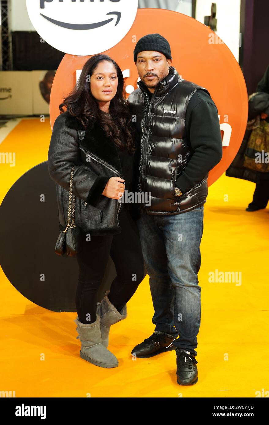 Ashley Walters and Danielle Isaie attend the UK premiere of Mr & Mrs ...