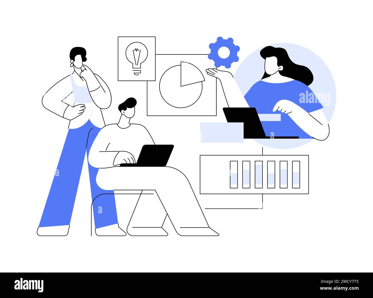 Marketing managers planning Stock Vector Images - Alamy