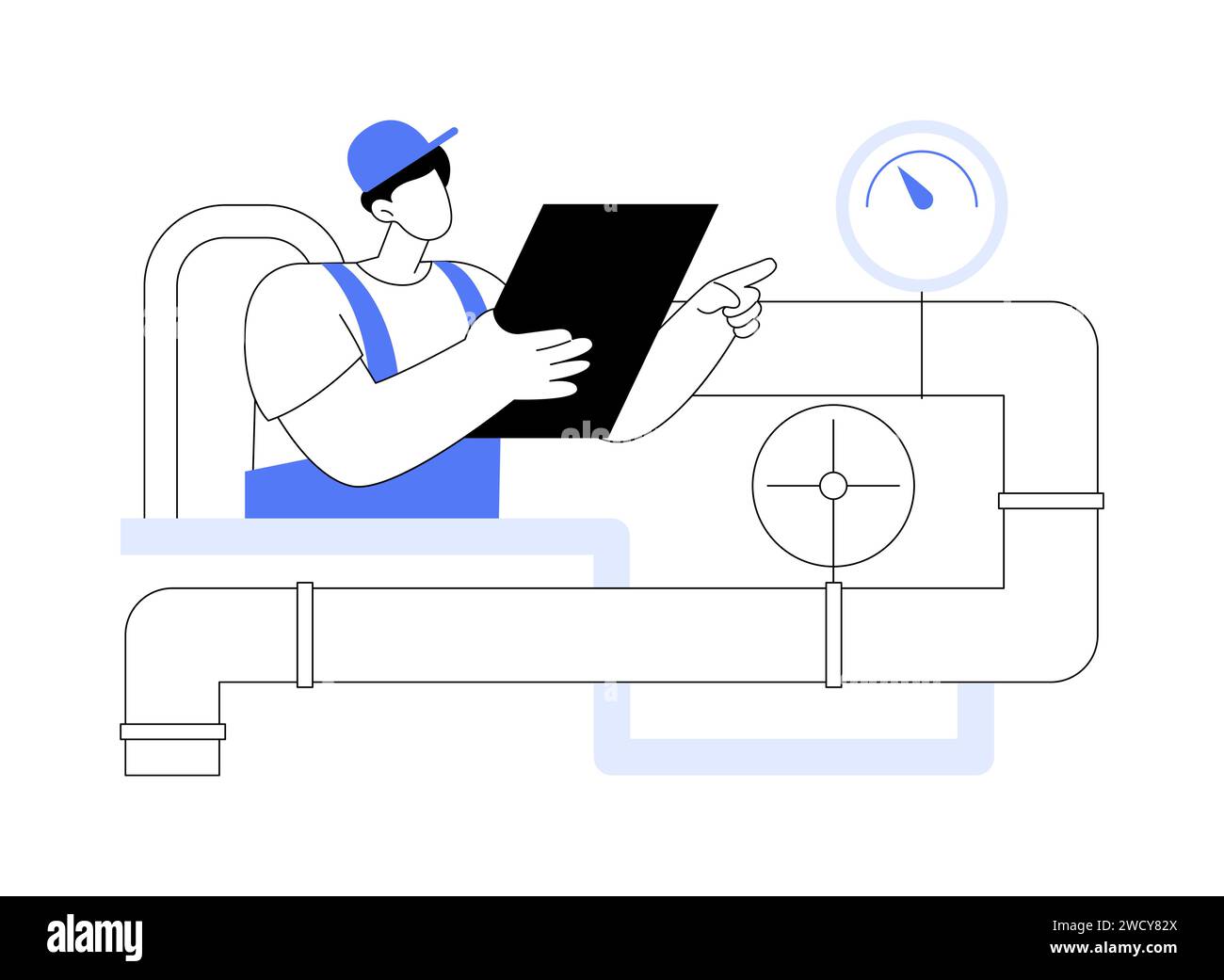 Petroleum engineering isolated cartoon vector illustrations Stock ...