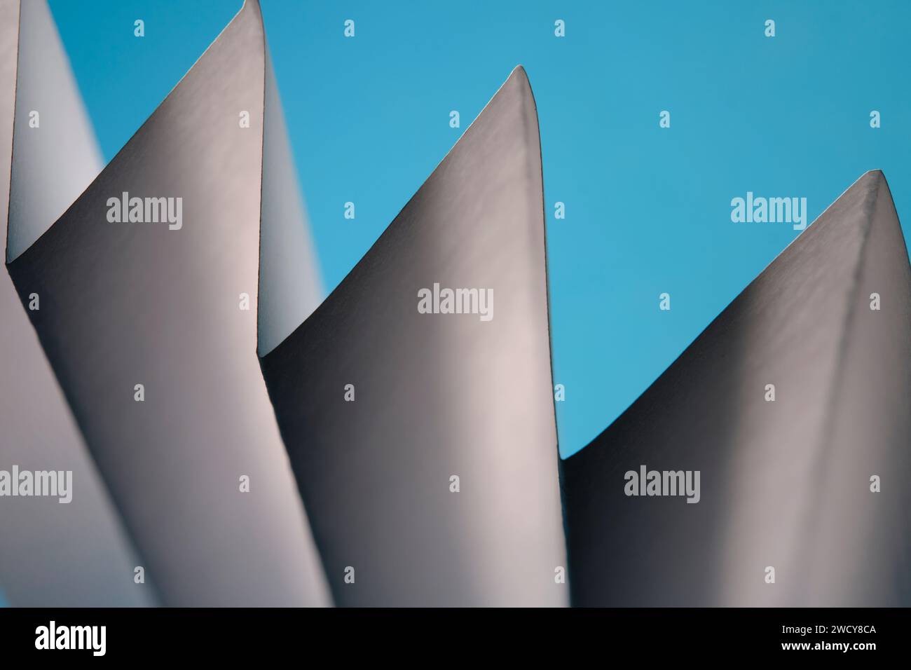 Abstract sharp triangular lines in closeup Stock Photo - Alamy